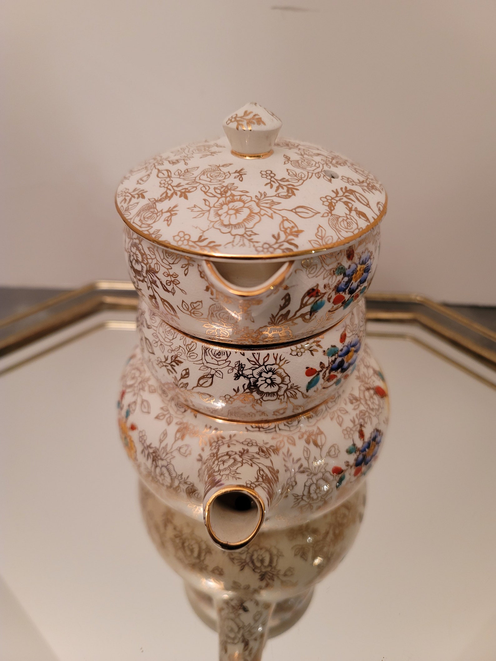 Vintage LORD NELSON Chintz Stacked Teapot W/ Cream and Sugar - Etsy Canada
