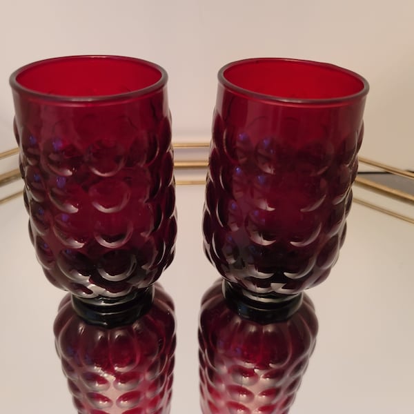 Red Bubble Glass - Etsy