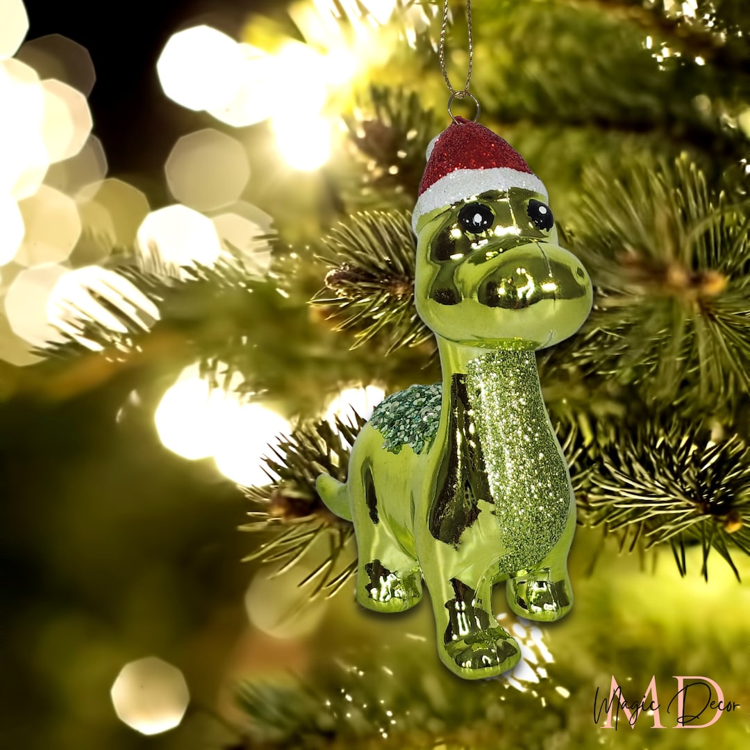 Dinosaur Christmas Tree Ornament Animal Figurine for - Etsy