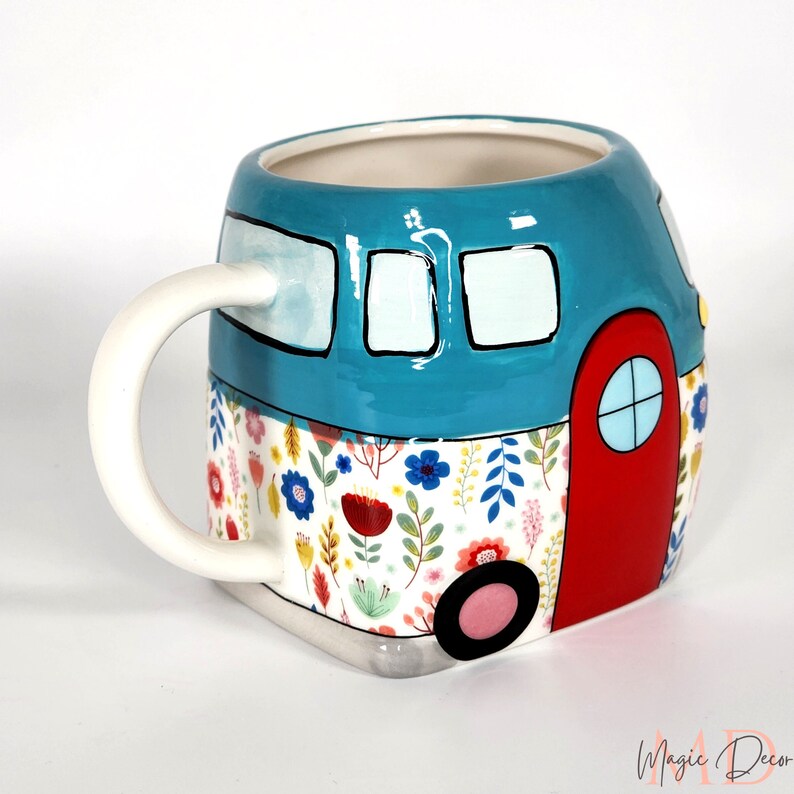 RV Camper Ceramic Mug With Relief Details Oversize Coffee - Etsy