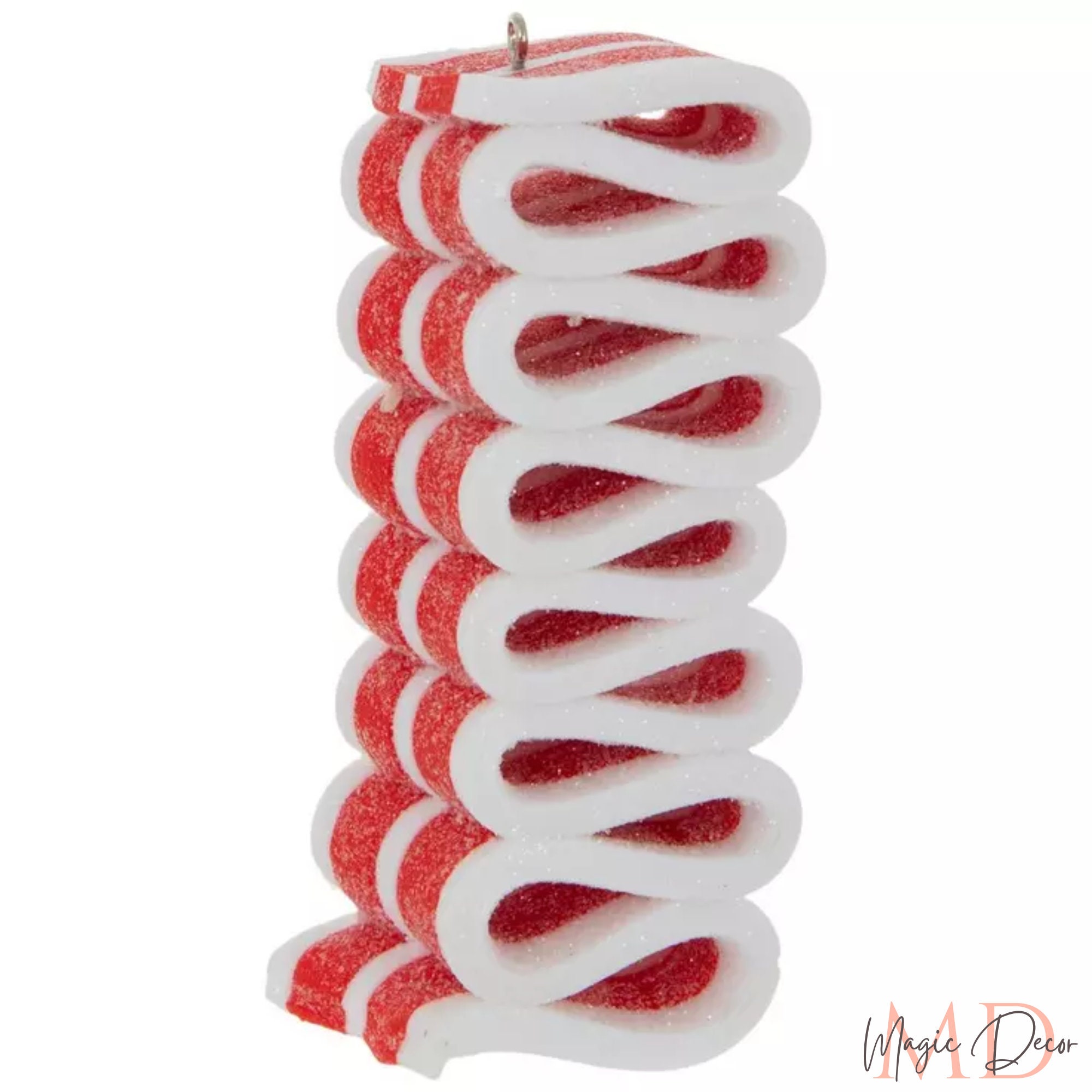 Frosted Candy Ribbon Ornament, Sugarcoat Ribbon Candy Christmas ...