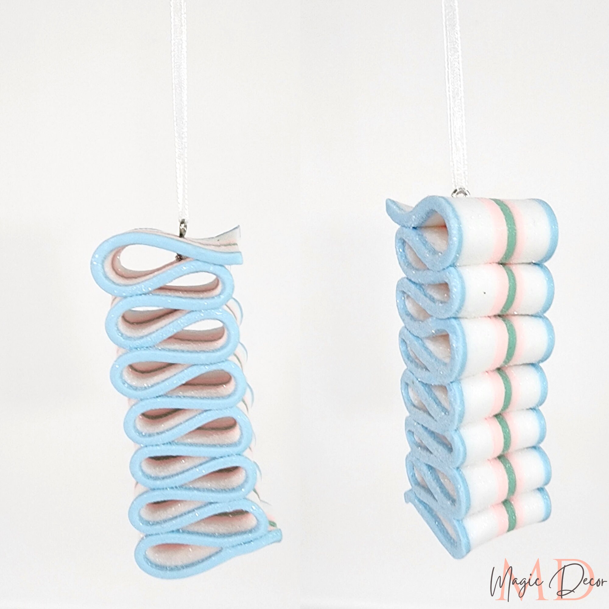 Pastel Ribbon Candy Ornament, Sugarcoat Ribbon Candy Christmas ...