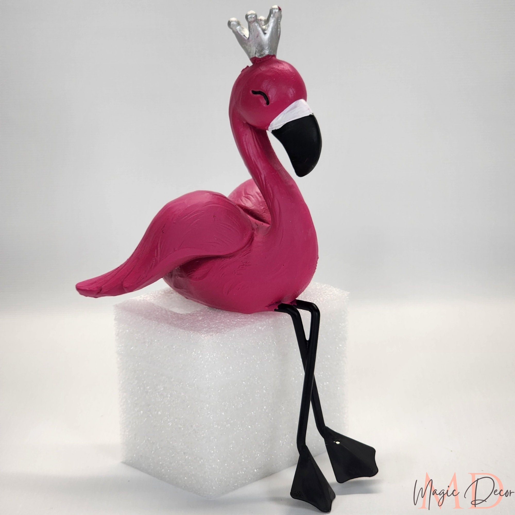 Crowned Flamingo Shelf Sitter Home Decor Patio Decor Table - Etsy