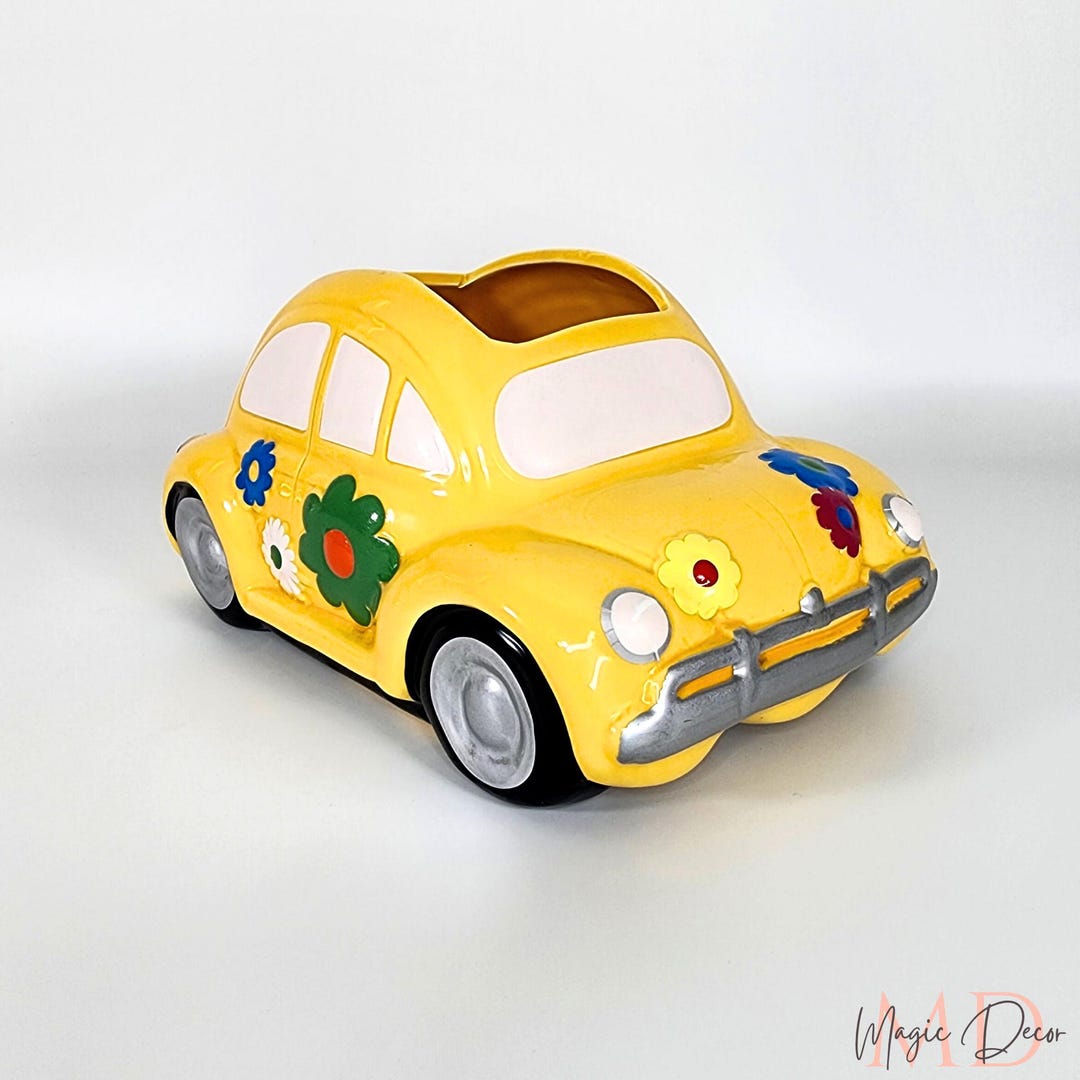 Ceramic VW Car Planter, Ceramic Planter, Groovy 70s 80s Car for Plants ...