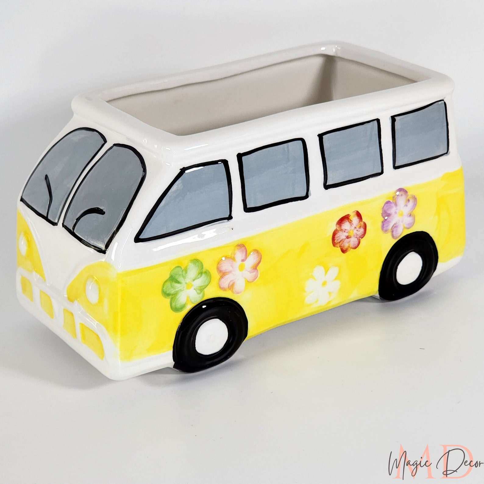 Ceramic VW Bus Planter Hippie Bus Ceramic Planter Groovy 70s - Etsy