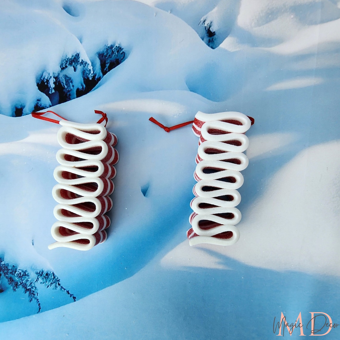 Frosted Candy Ribbon Ornament, Sugarcoat Ribbon Candy Christmas ...