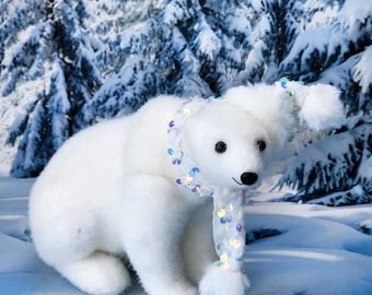Polar Bear Christmas Ornament Handmade Polymer Clay Polar - Etsy