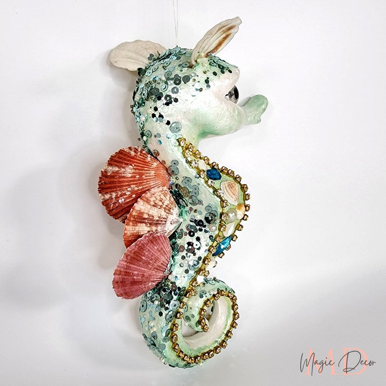 Nautical Christmas Tree Ornament, Seahorse Ornament, Sea Figure for ...