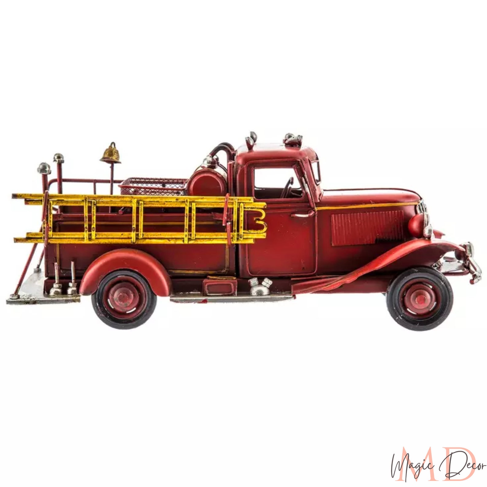 Metal Fire Truck, 1930's Old Style Fire Truck, Home Decor, Birthday ...