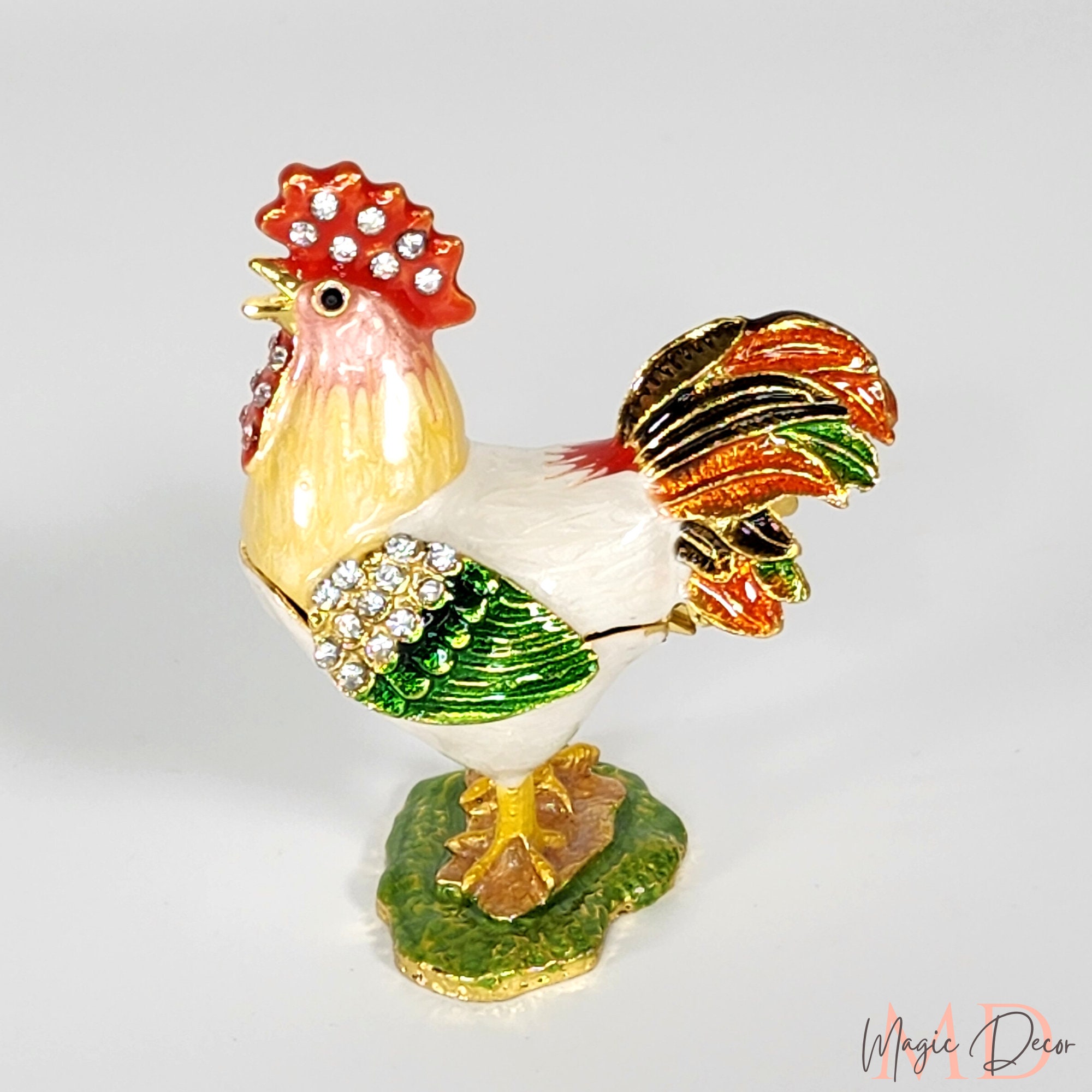 Jewelry Boxes, Rooster Jewelry Box, Ceramic Rooster, Rooster Figurine ...