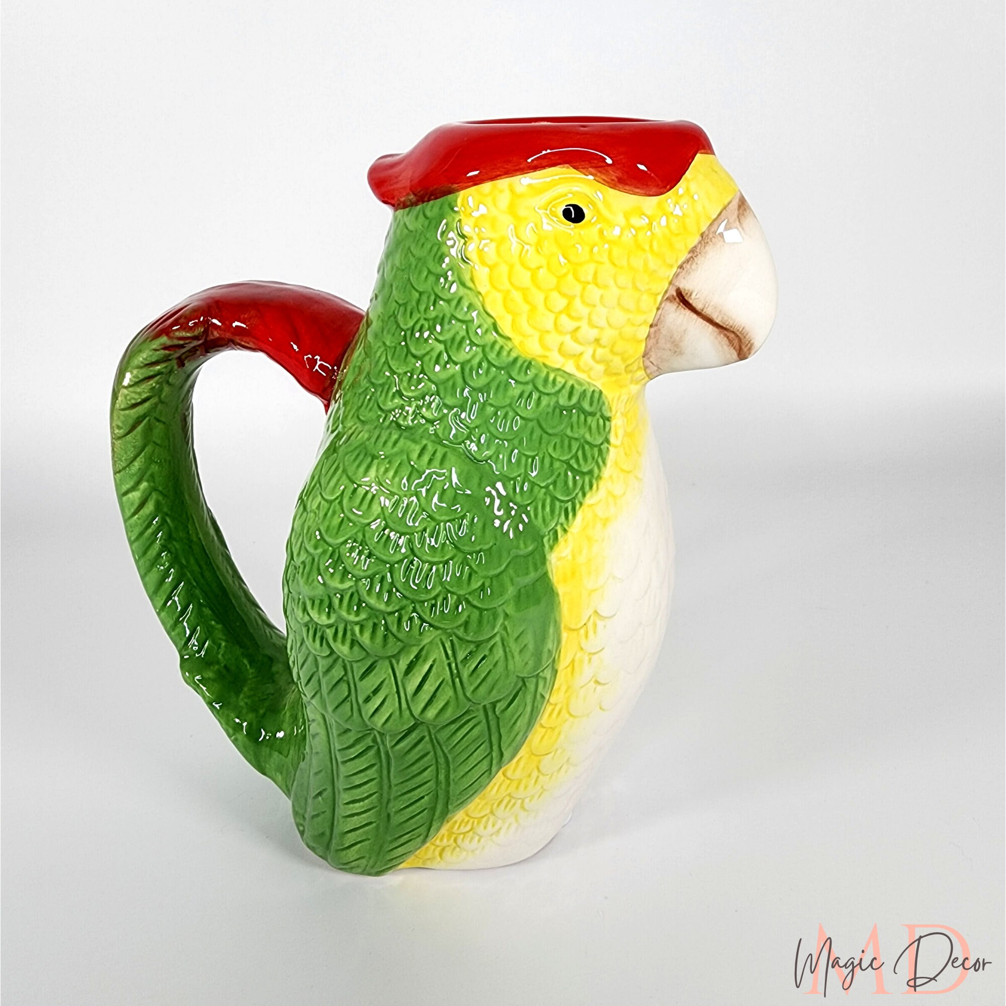 Vintage Parrot Pitcher Planter, Bird Planter, Ceramic Parrot, Patio ...