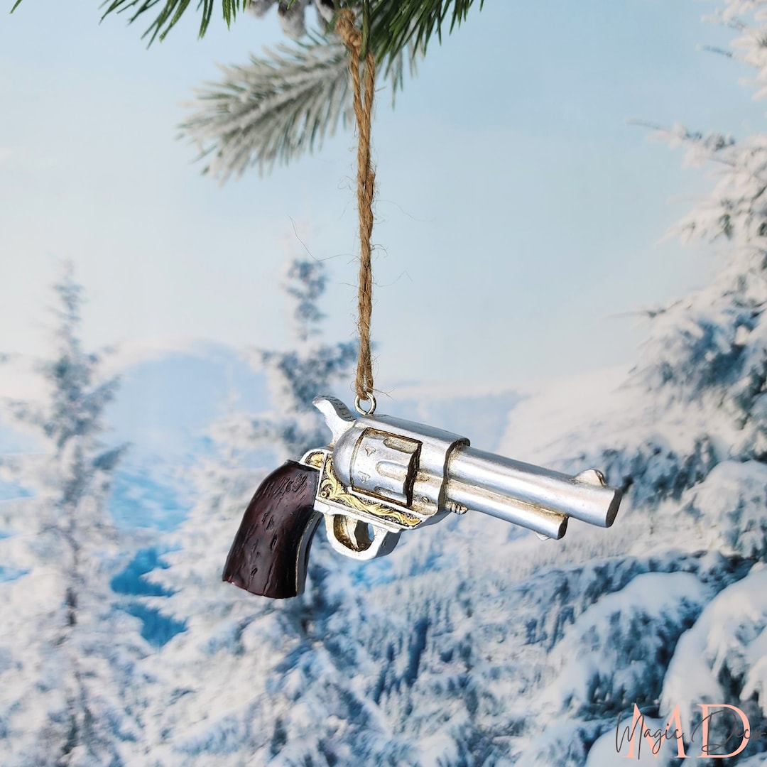 Revolver Ornament, Revolver Handgun Christmas Ornament, Christmas Decor ...