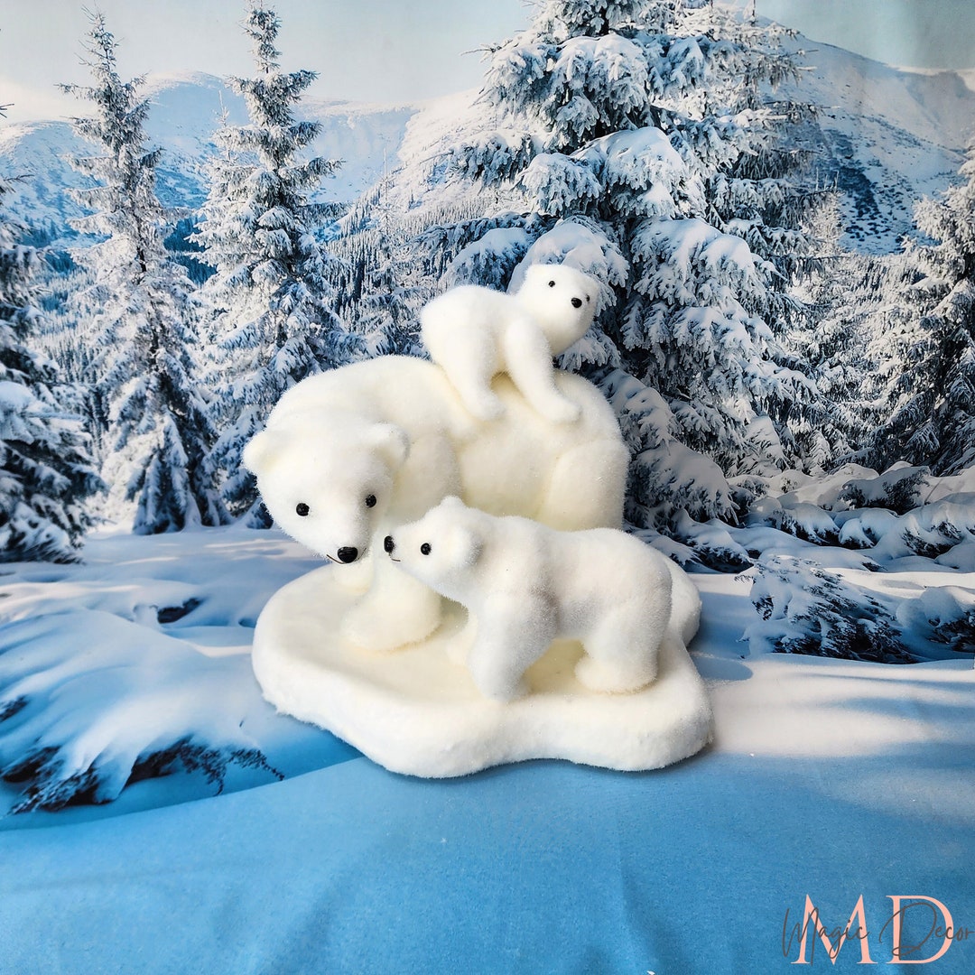Christmas Polar Bears, White Foam Polar Bear Cubs, Christmas ...