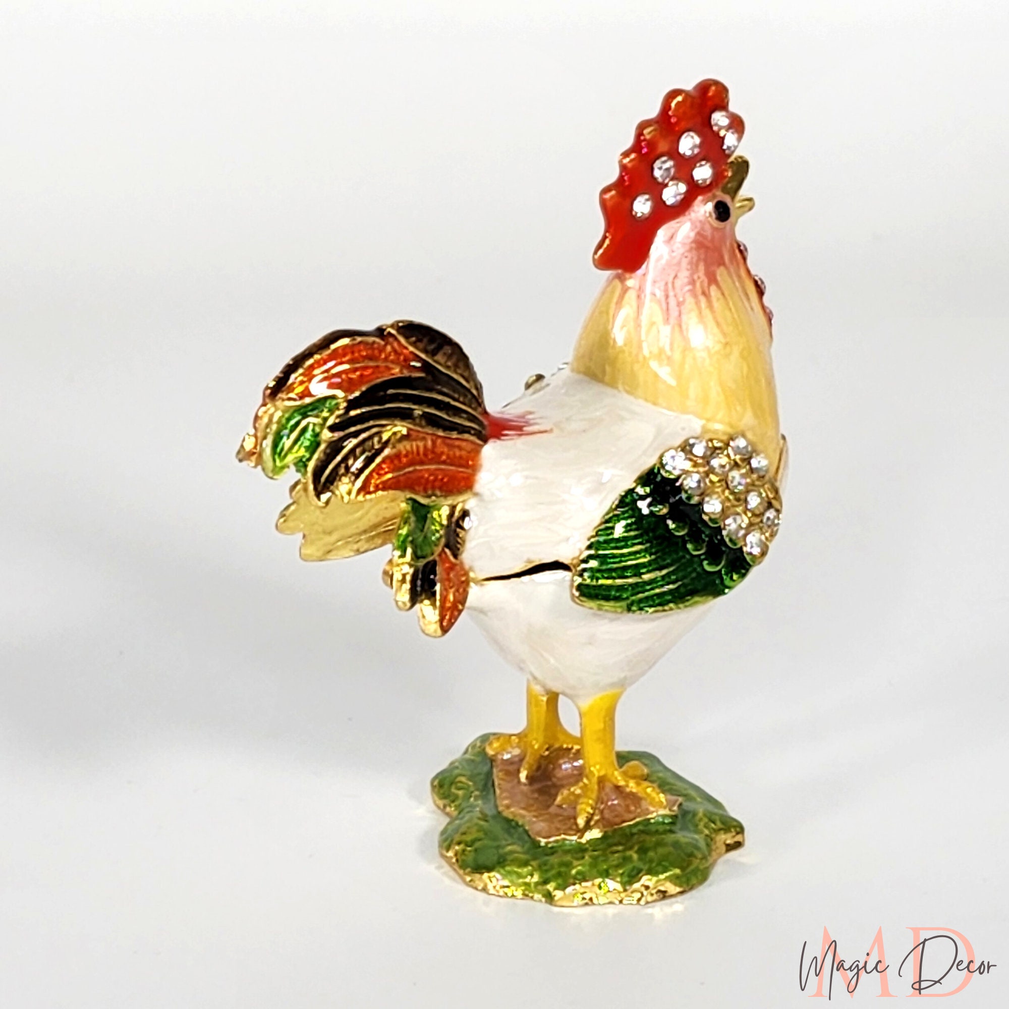 Jewelry Boxes, Rooster Jewelry Box, Ceramic Rooster, Rooster Figurine ...