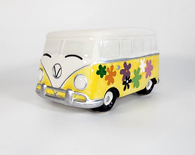 Ceramic VW Bus Planter, Hippie Bus Ceramic Planter, Groovy 70s 80s ...