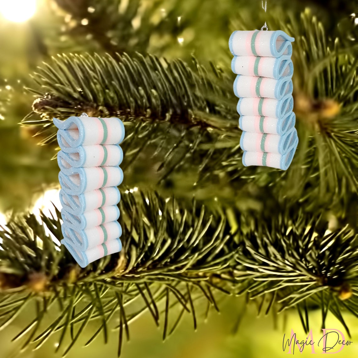 Pastel Ribbon Candy Ornament, Sugarcoat Ribbon Candy Christmas ...