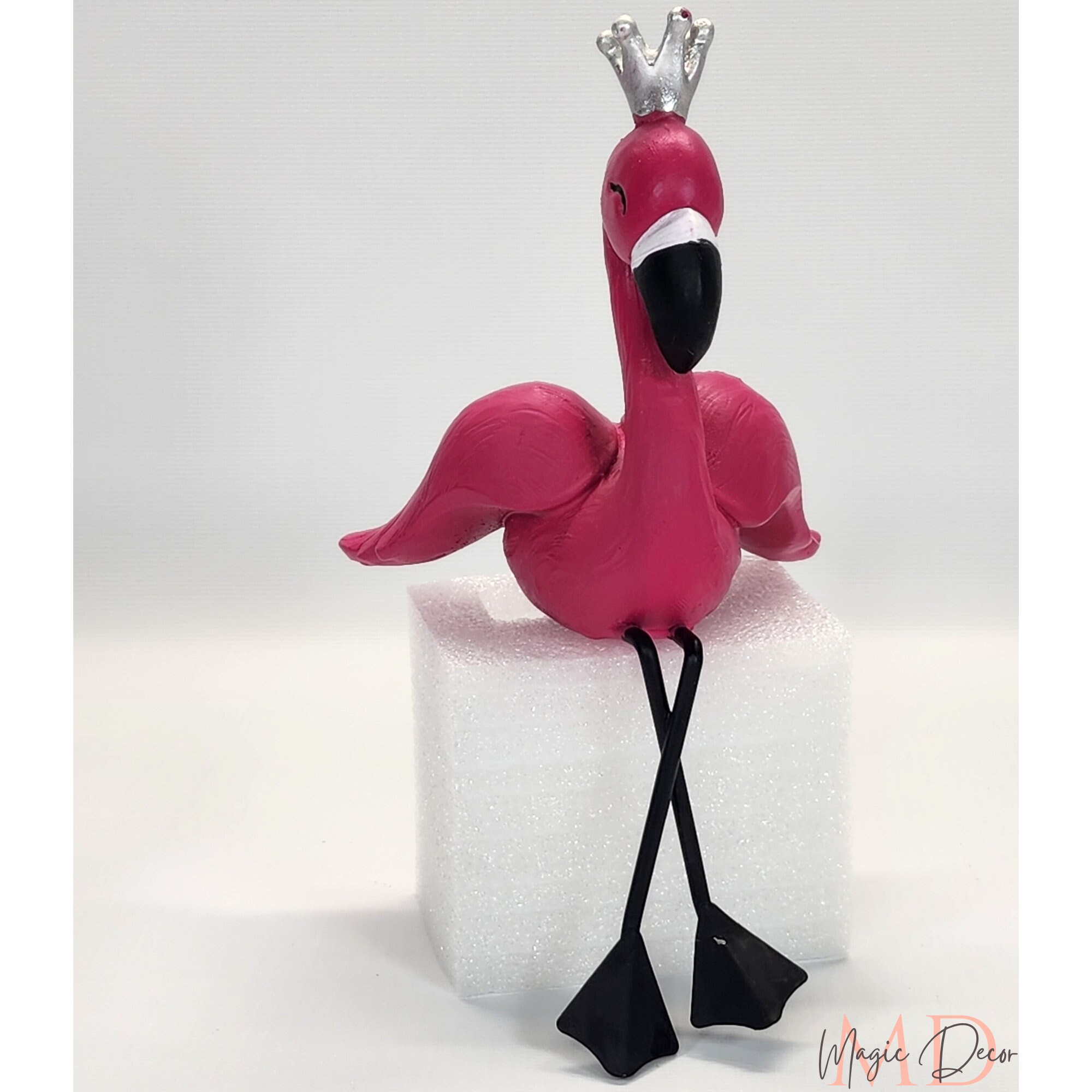 Crowned Flamingo Shelf Sitter Home Decor Patio Decor Table - Etsy