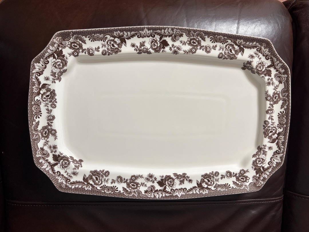 Spode Delamere Serving Platter Brown - Etsy