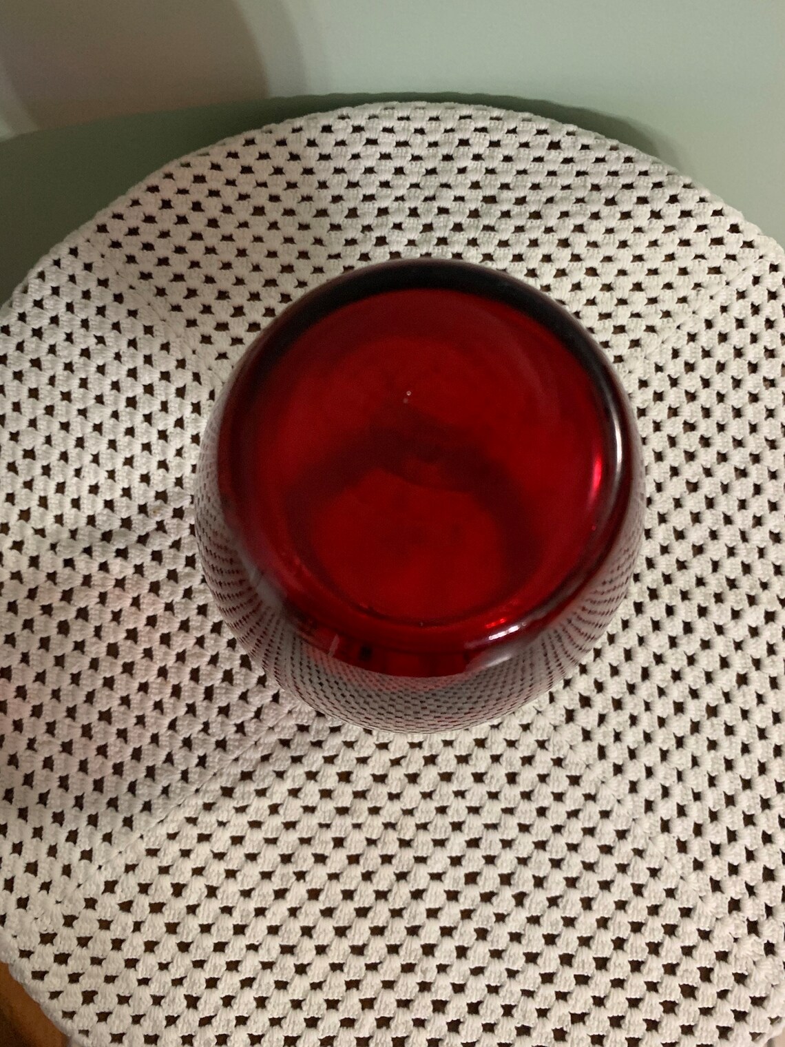 Vintage Anchor Hocking Ruby Red Vase - Etsy