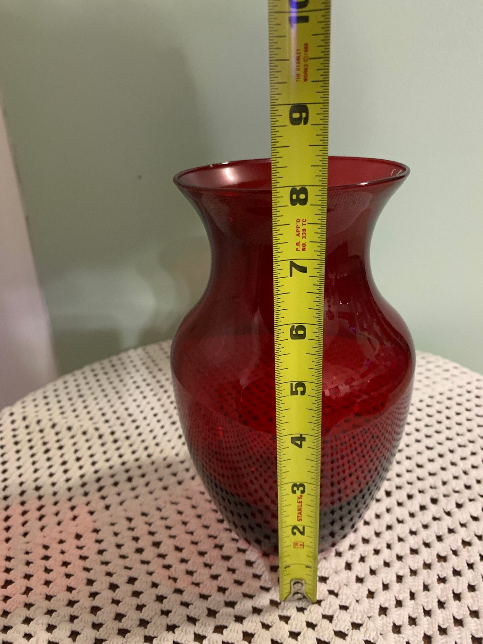 Vintage Anchor Hocking Ruby Red Vase - Etsy