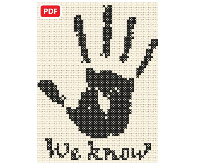 Skyrim Cross Stitch Pattern - We Know - Dark Brotherhood - PDF - Etsy