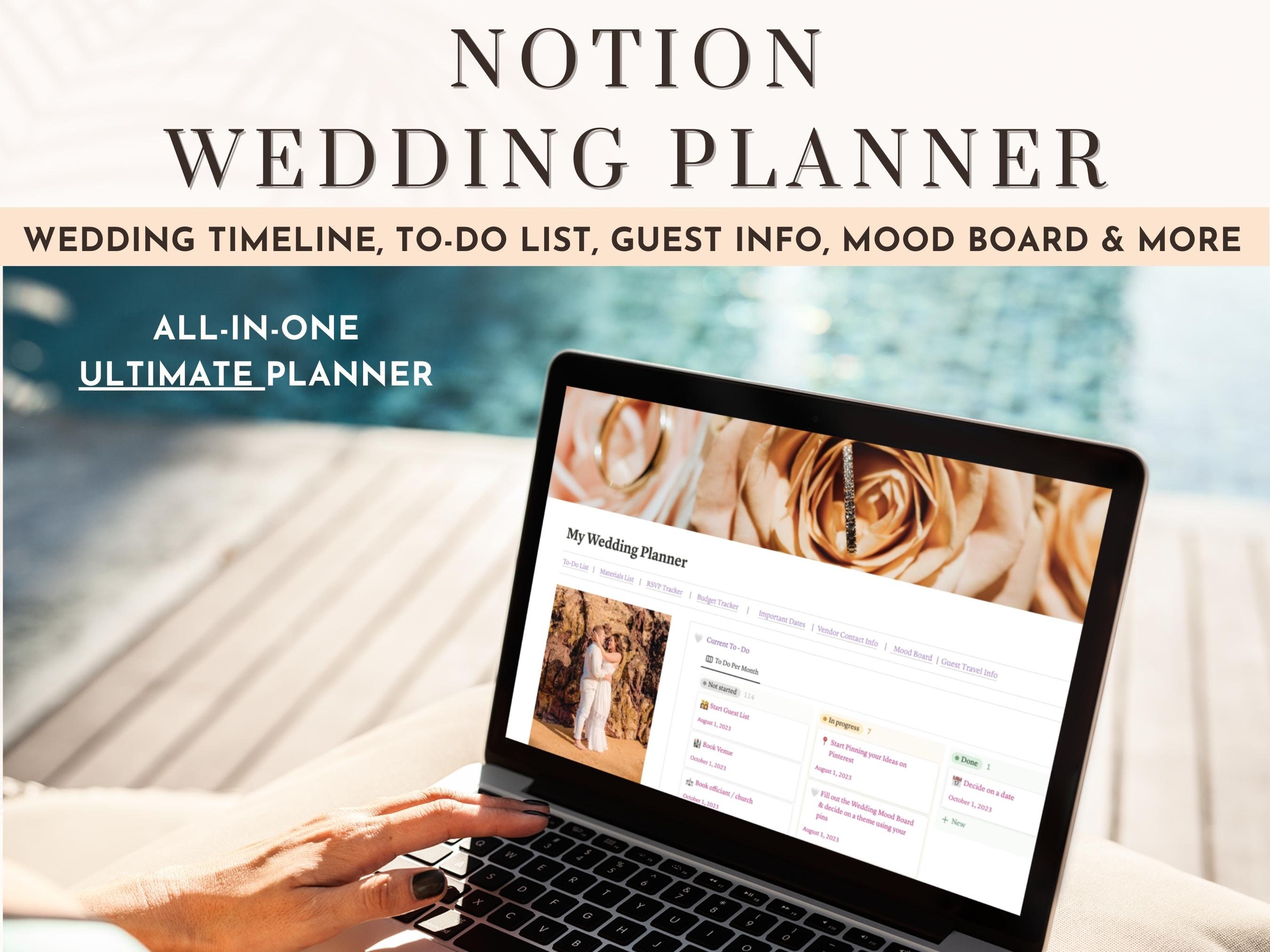 Notion Template Budget Spreadsheet Wedding Planner Book - Etsy