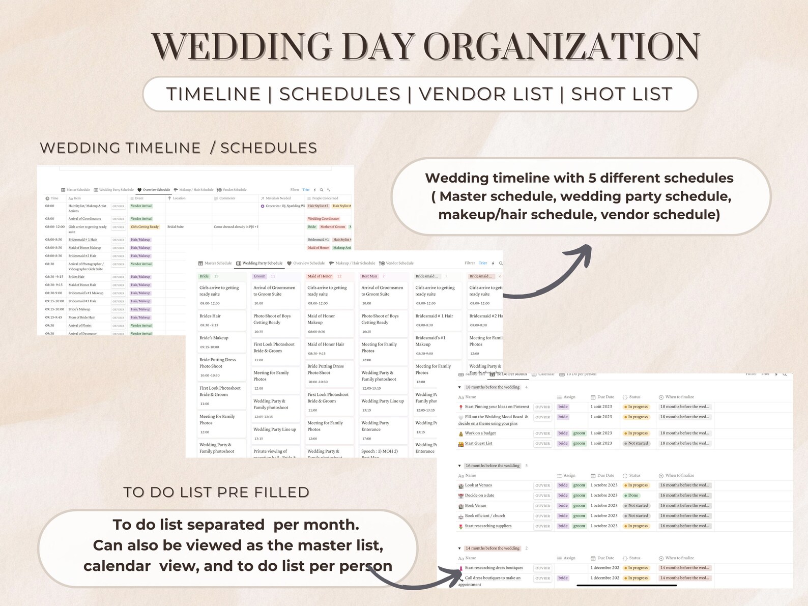 Notion Template Budget Spreadsheet Wedding Planner Book Notion ...