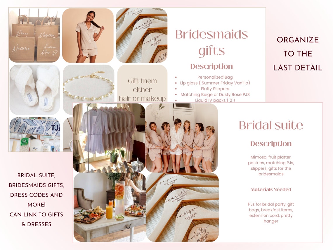 Wedding Planner Book Wedding Day Timeline Bride Planner Mood Board ...