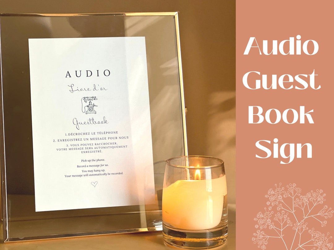 Unique Guest Book Template Audio Guest Book Sign Modern - Etsy