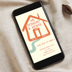 Housewarming Party Invitation, New Home, We Bought a House, Modern ...