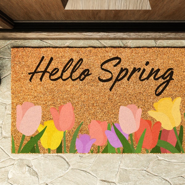 Spring Doormat - Etsy