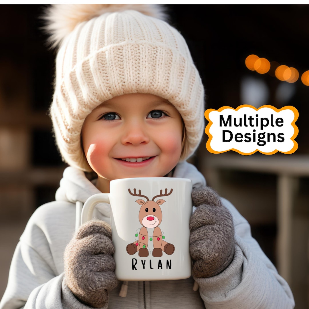 Personalized Kids Hot Cocoa Mug, Kids Christmas Hot Chocolate Mug ...