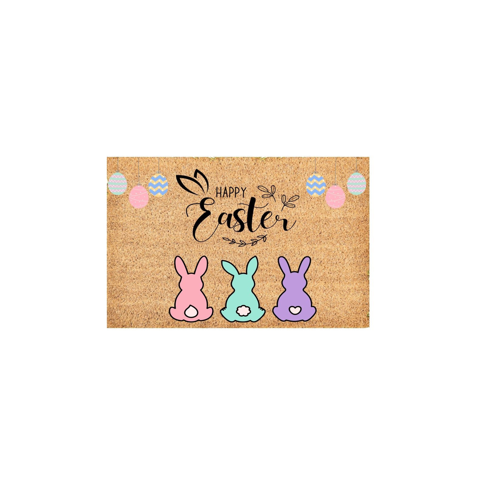 Happy Easter Coir Doormat, Easter Mat for Door, Easter Decor for Front ...