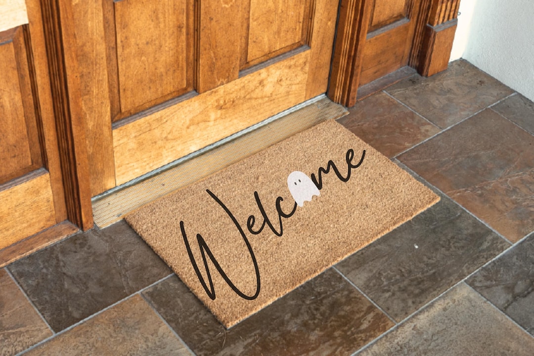 Halloween Doormat, Ghost Welcome Mat, Halloween Decor Outdoor, Boo ...