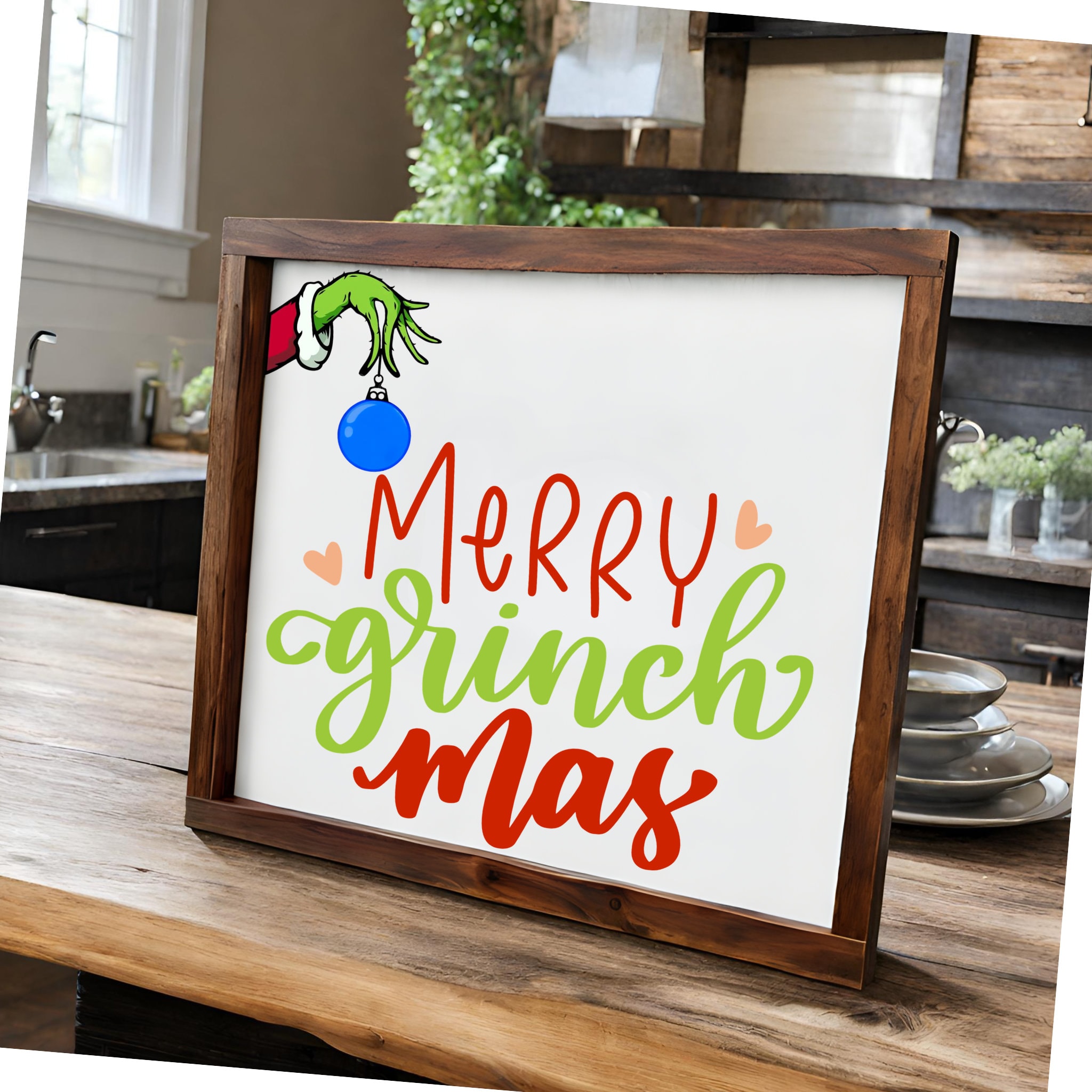 Merry Grinchmas Sign Grinch Decor Grinch Wood Sign Grinch - Etsy