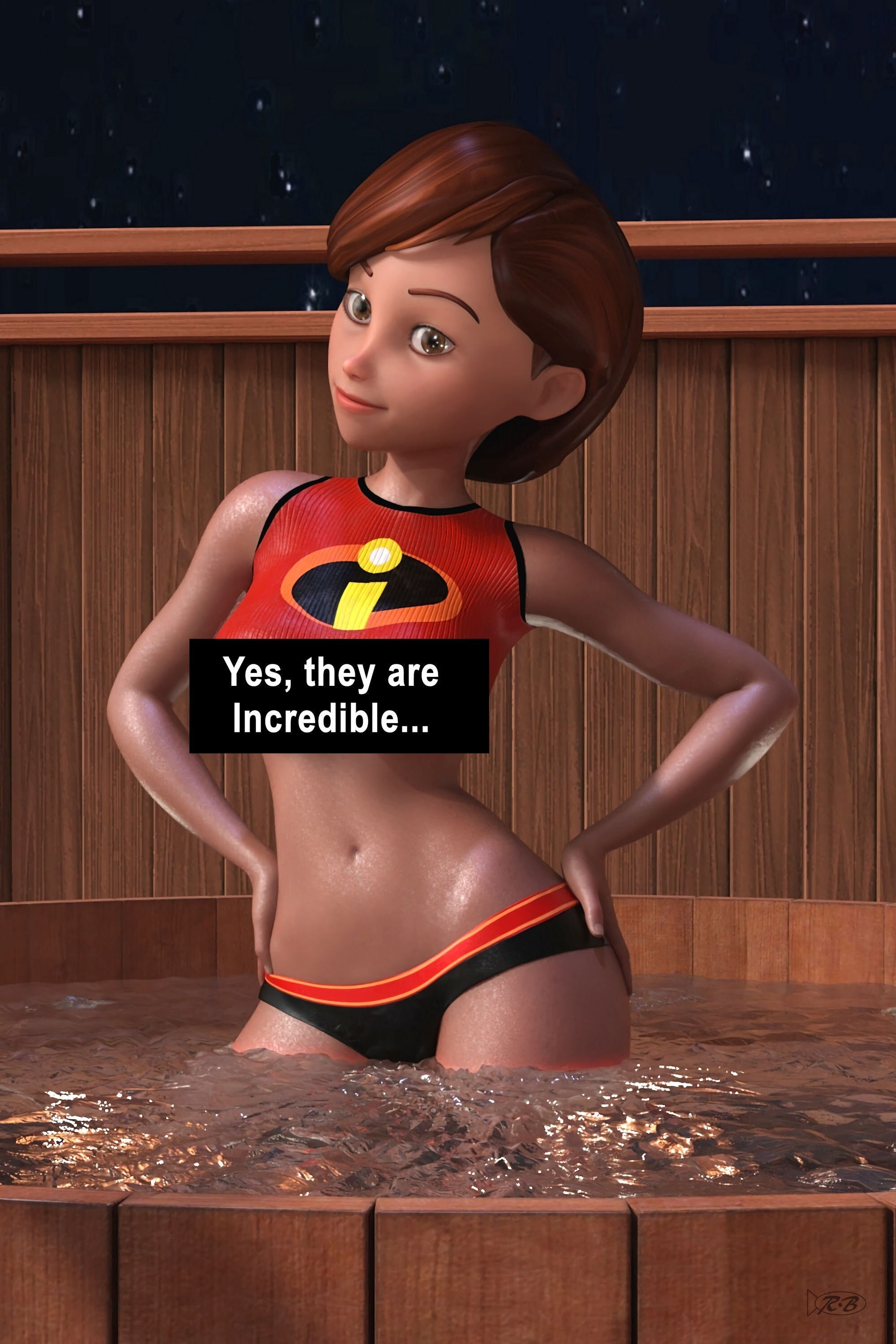 Hot Tub Helen Print - Etsy