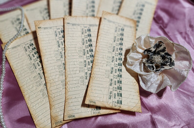 Embossed Timecards - Etsy