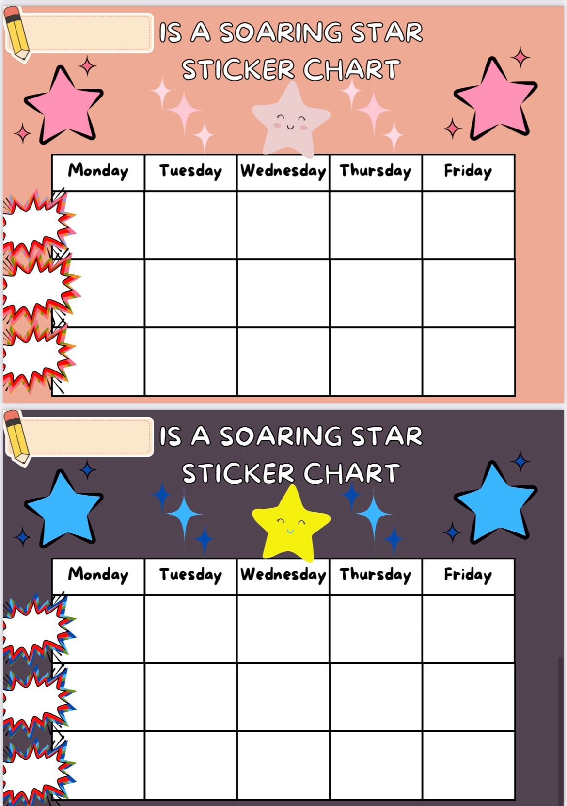 Visual Charts for Children With Autism - Etsy