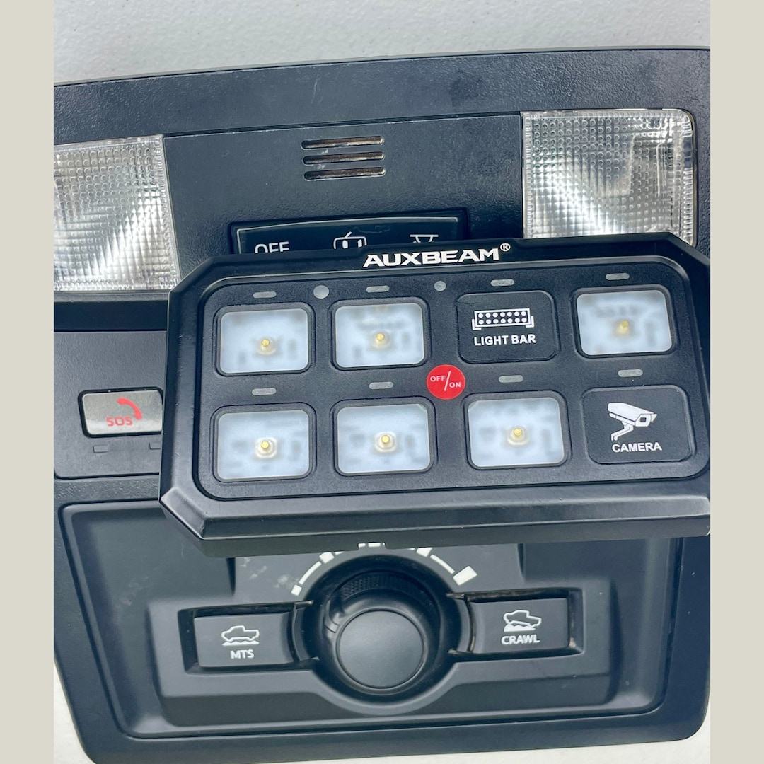 3rd Gen Toyota Tacoma Overhead Console Mount Auxbeam 8 Gang XL Car ...