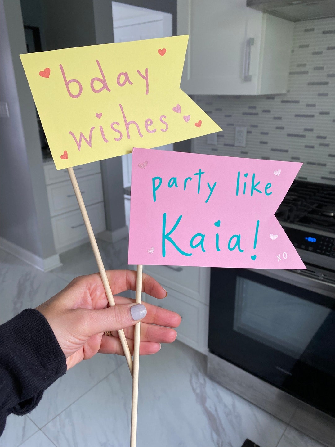 Custom Birthday Handmade Flag Sign, Personalized Phrase or Saying or ...