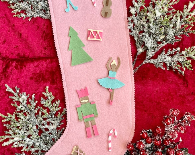 Nutcracker Ballet Dancer Christmas Stocking, Custom Handmade 100% Wool ...