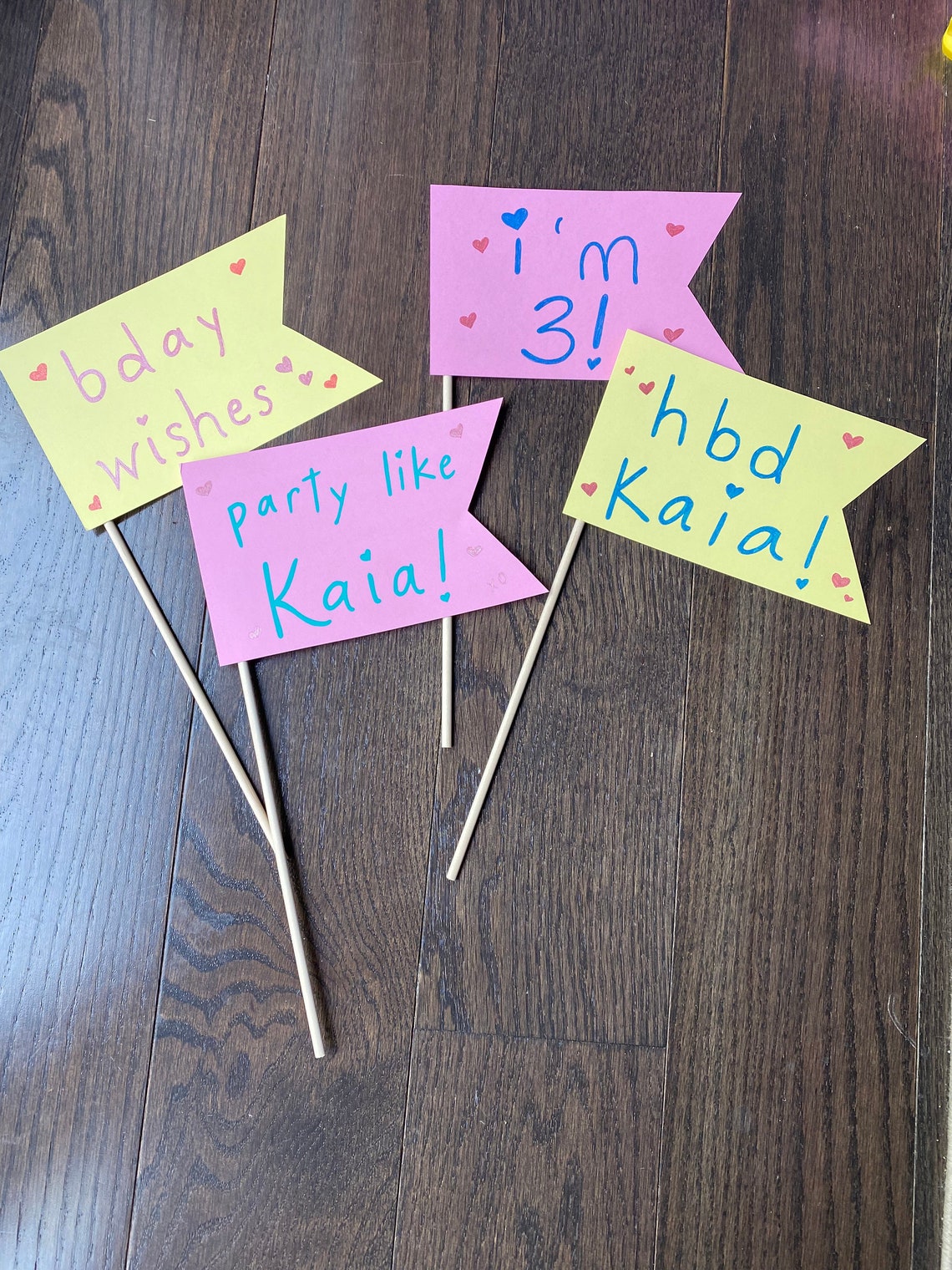 Custom Birthday Handmade Flag Sign, Personalized Phrase or Saying or ...