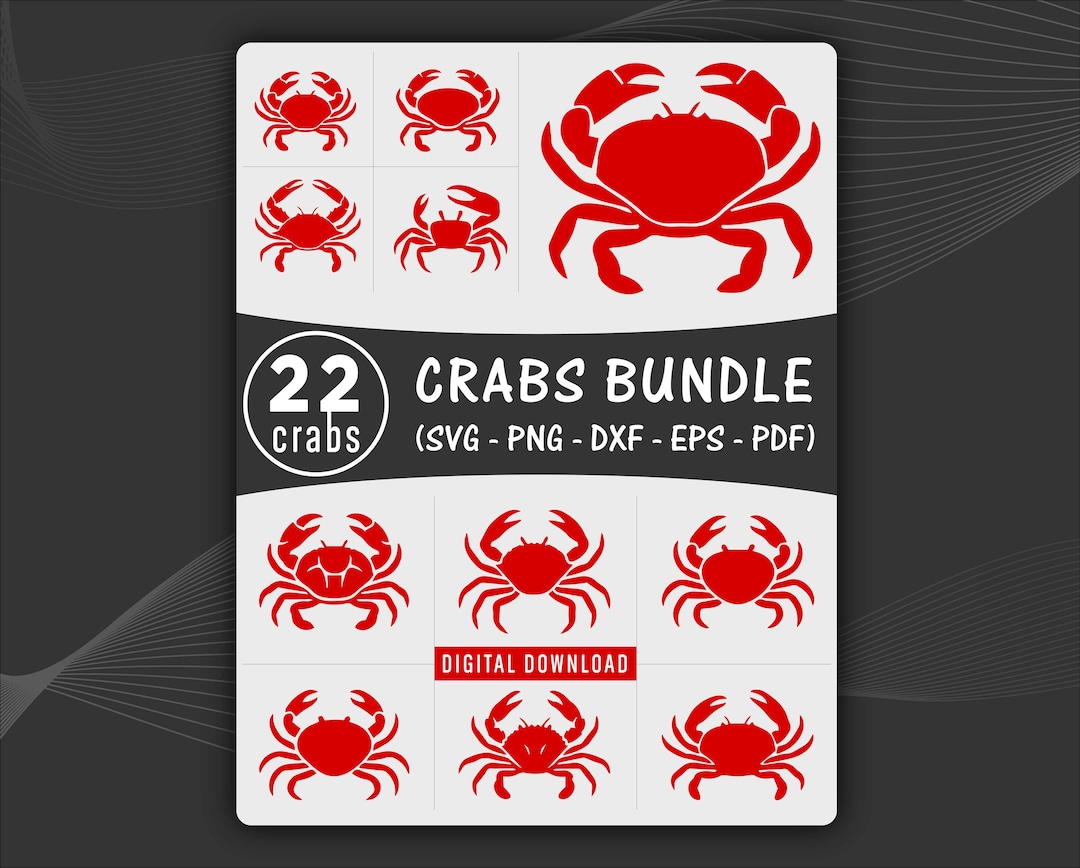 Strand Krabbe Silhouette, Krabbe png, Meerestier svg, Ozean svg, Krabbe ...