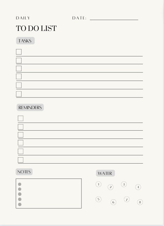 Digital to Do List, ADHD to Do List, Downloadable to Do List, To-do List, Printable To-do List ...