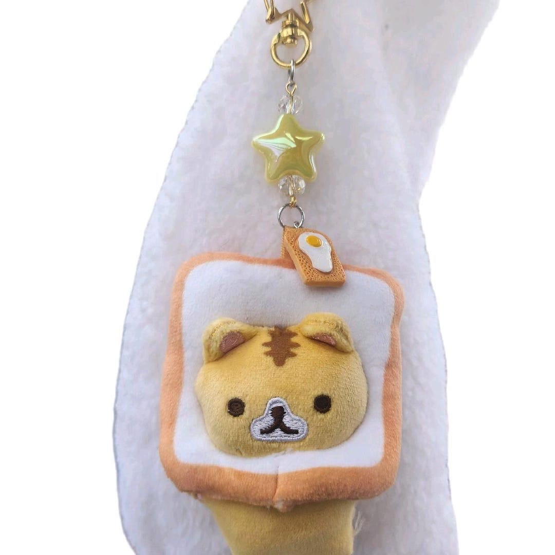 Scented Cat Toast Plush Keychain - Etsy