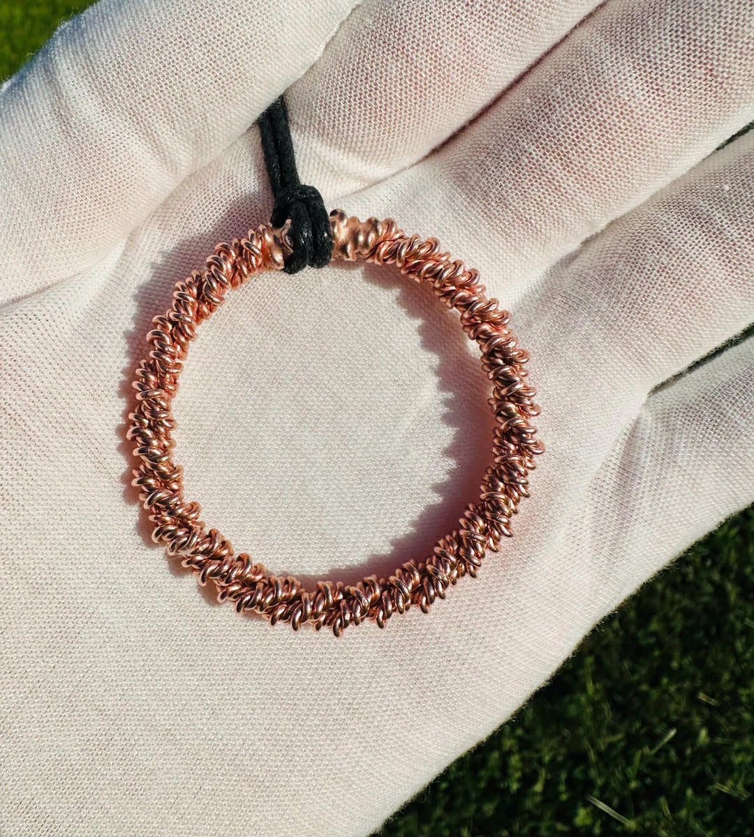 333mhz Triple Twist Tensor Ring Pendant Adjustable Necklace 1/8th Cubit ...