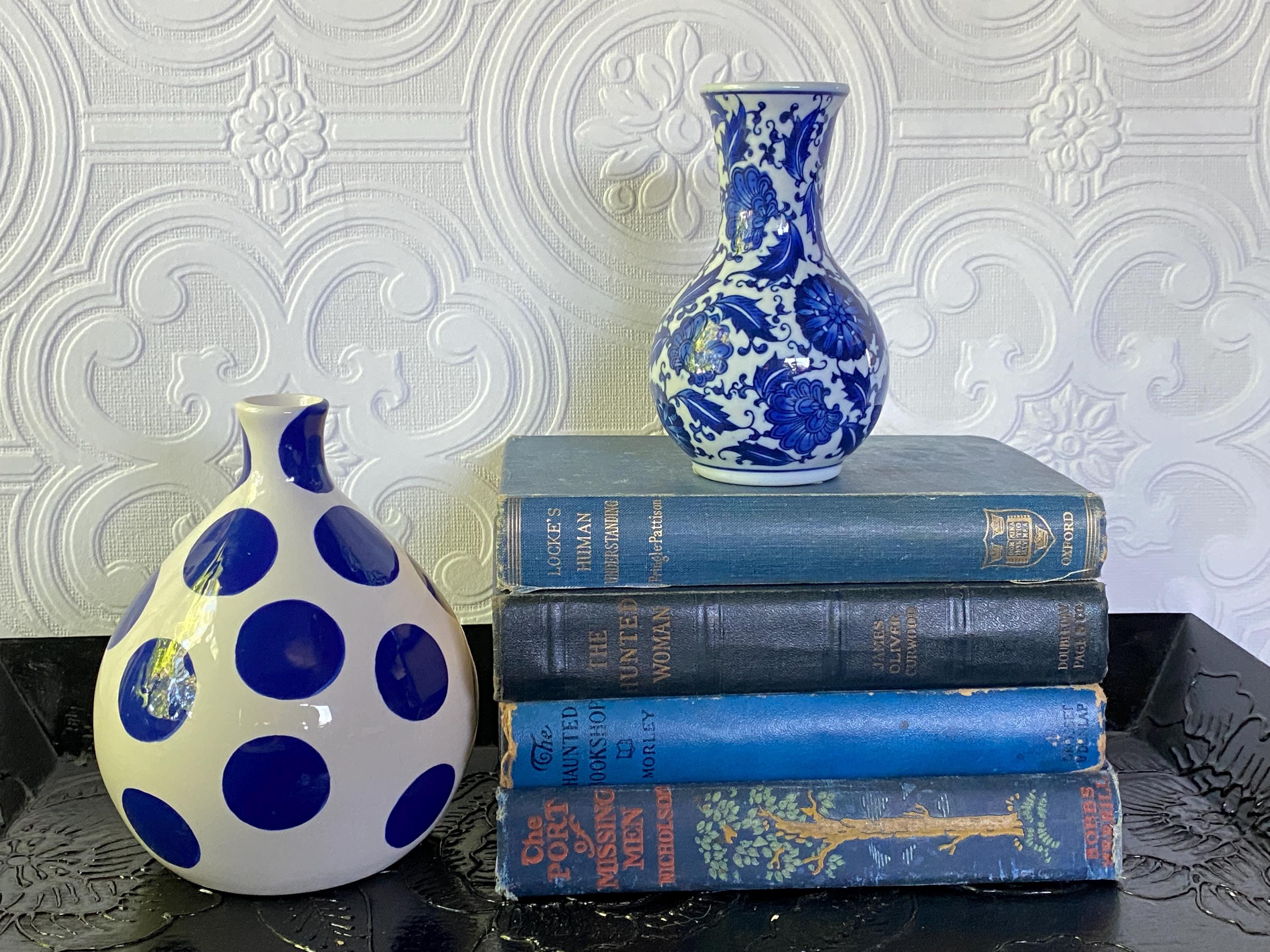 Vintage Blue and White Bombay Company Chinoiserie Vase - Etsy