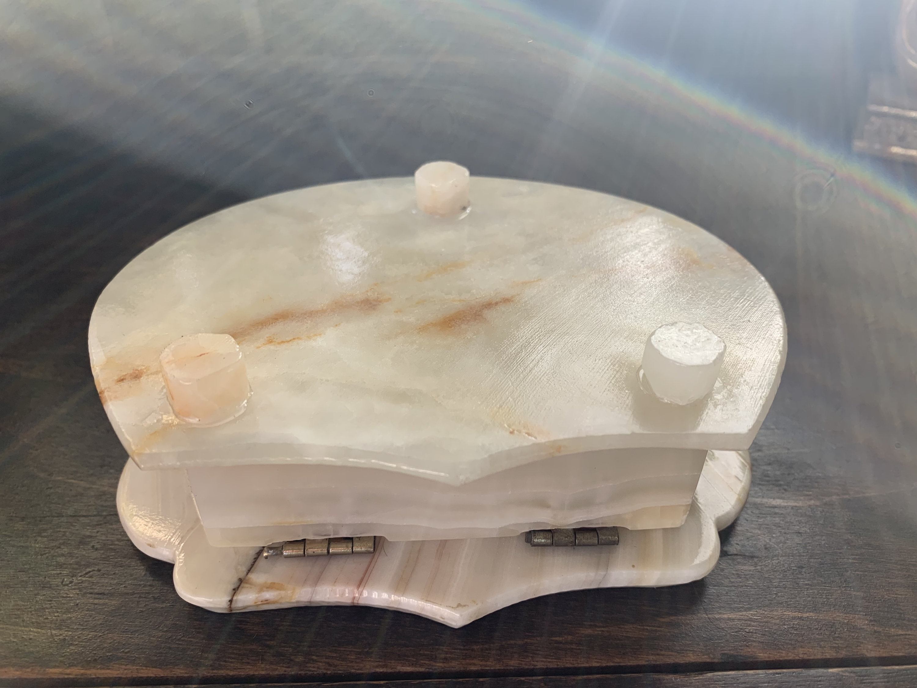 Vintage Onyx Clamshell Jewelry Box - Etsy