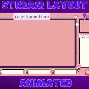 Cute Overload Kawaii Live Stream Layout With Cats, Cute Kids, Penguins ...