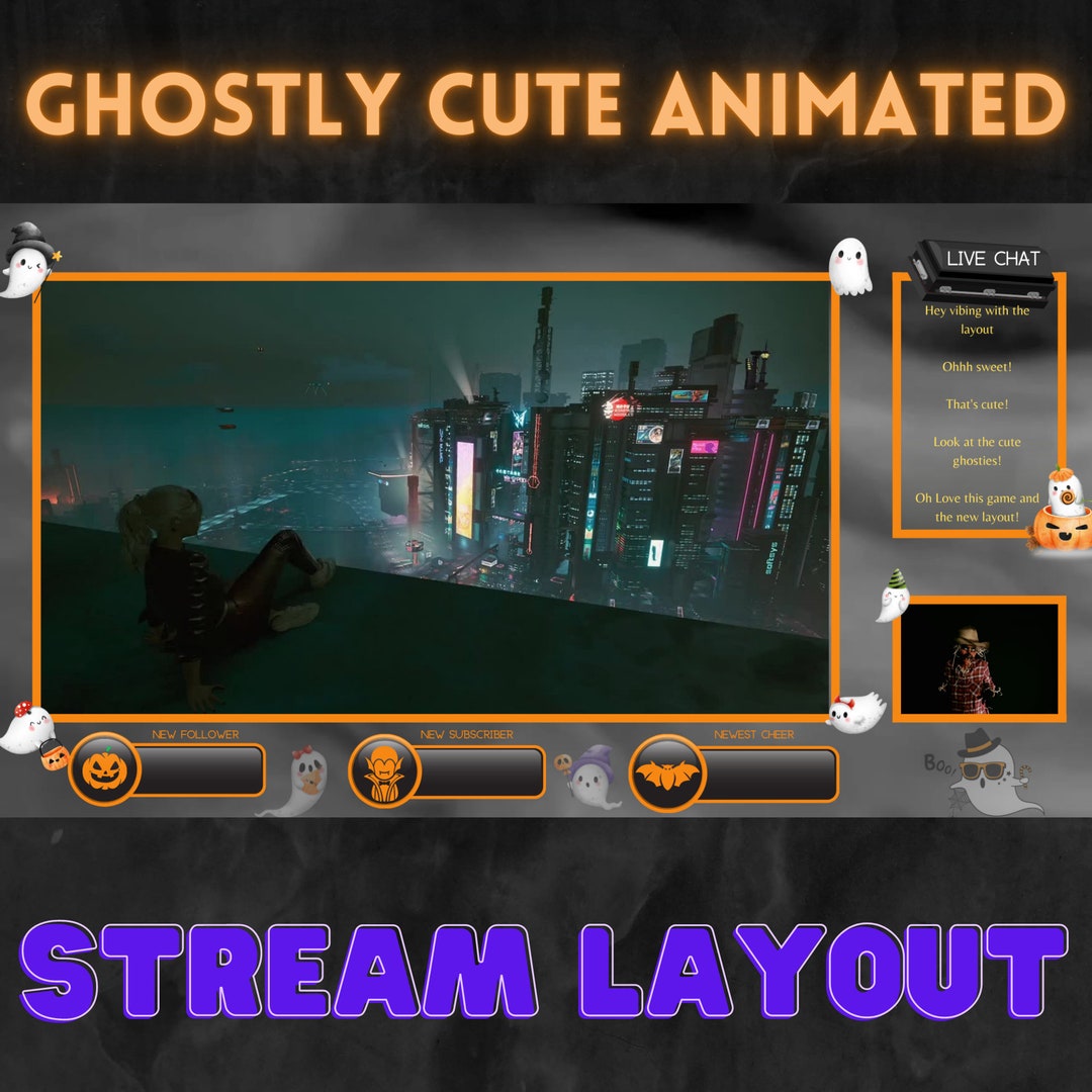 Ghost Stream Overlay: Animated Halloween Layout (MP4 File - Etsy